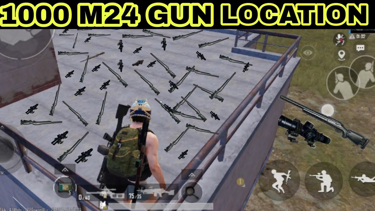 1000 M24 GUN LOCATION | ERANGEl NEW SECRET LOCATION FOR M24 GUN - YouTube