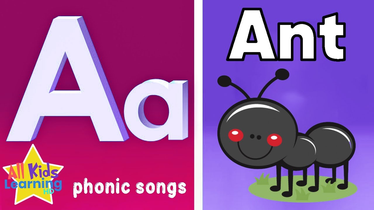 ABC phonics Song with Visual for Children | C for cat A for ant B for ...