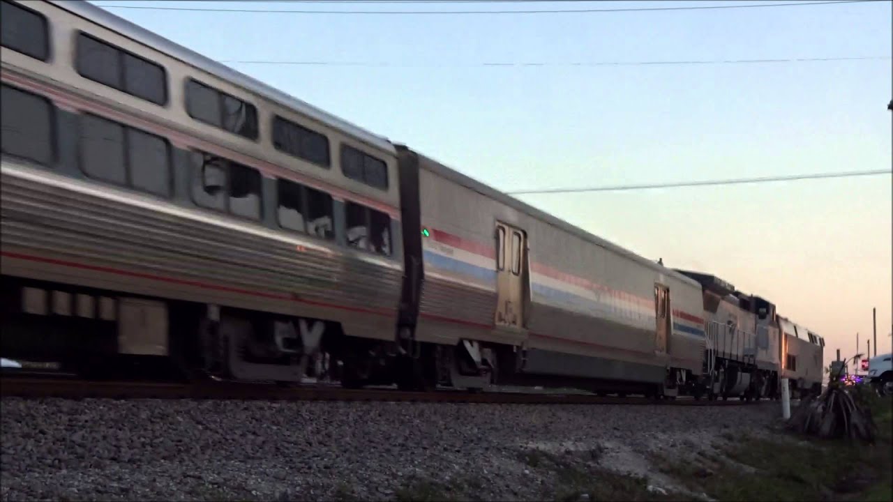 Amtrak P097 With B32 Dash 8 And Private Cars - YouTube
