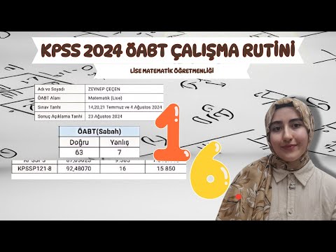 KPSS 2024 MATEMATİK ÖĞRETMENLİĞİ ALANIMDA NASIL 16. OLDUM? ÇALIŞMA RUTİNİ VE ÖABT UZEMLERİ