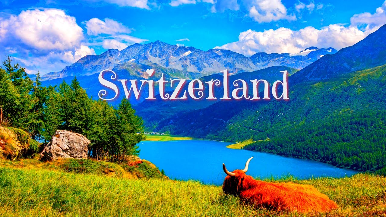 Relaxing Aerial View of Switzerland with Calming Background 🇨🇭(Best for ...
