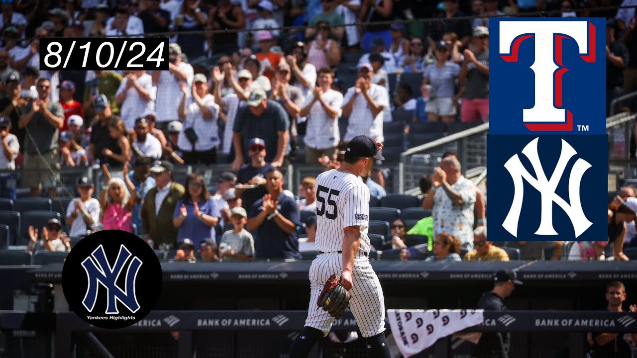 Texas Rangers Vs New York Yankees Game 1 Doubleheader 8/10/24 Game ...