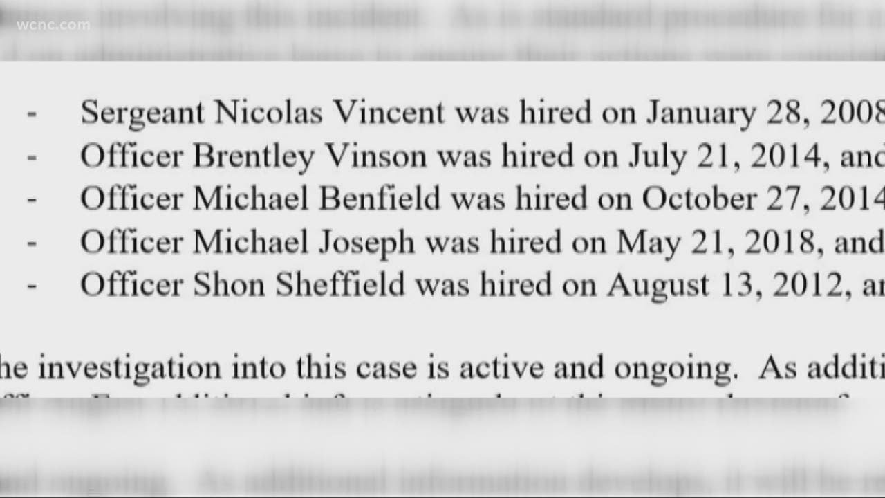 All five CMPD officers cited for termination for in-custody death of ...