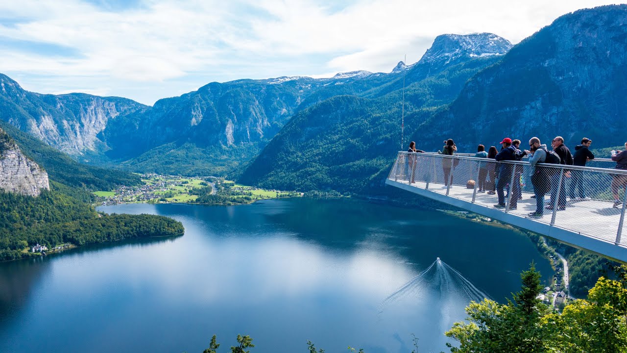 Views from Welterbeblick Skywalk Viewing Platform, Hallstatt, Austria ...