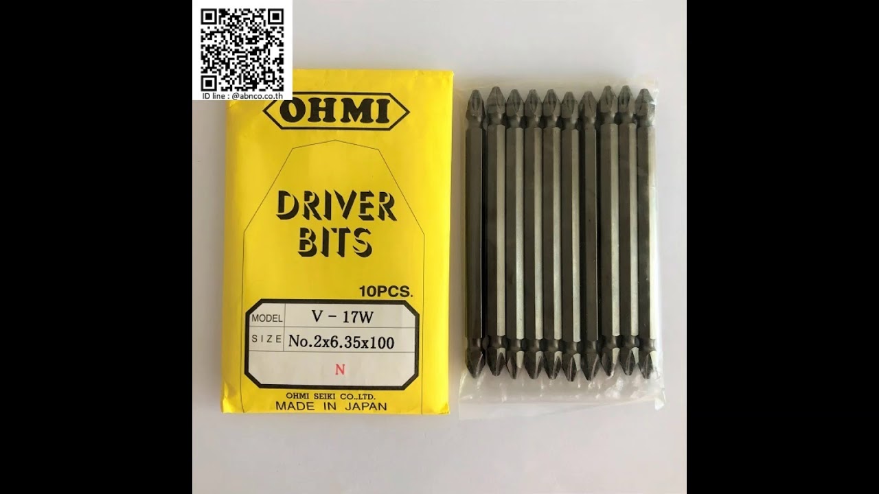 SCREW DRIVER BIT V 17W 2x6 35x100N OHMI 100 2250 - YouTube