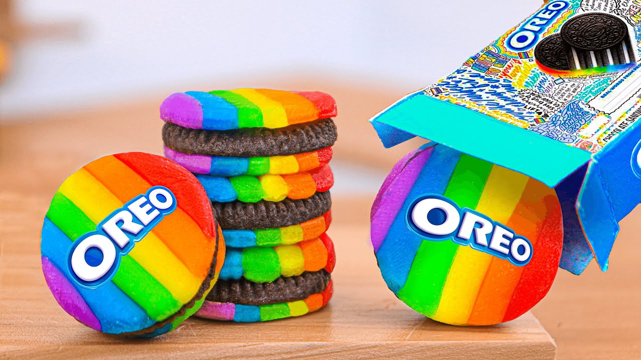 Resep Kue OREO yang Lezat 🌈🍫 Ide Kue Cokelat OREO Krim Mentega Pelangi ...