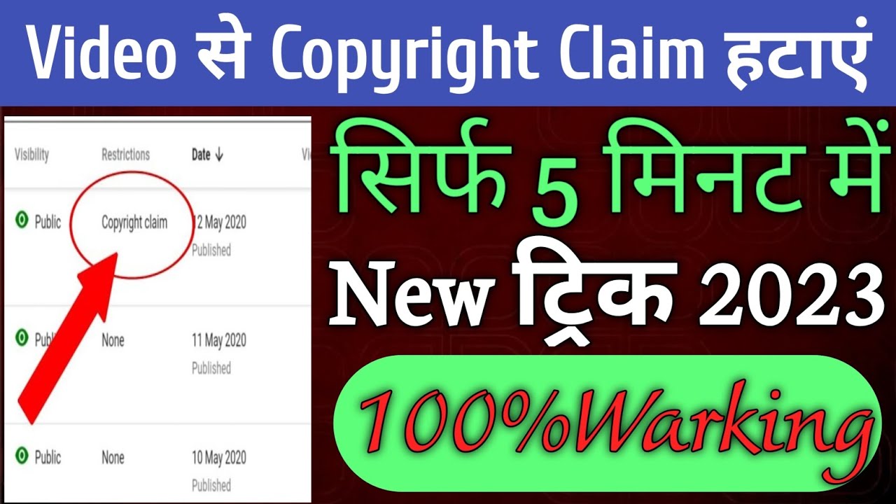 Copyright Claim Kaise Hataye | How To Remove Copyright Claim On YouTube ...