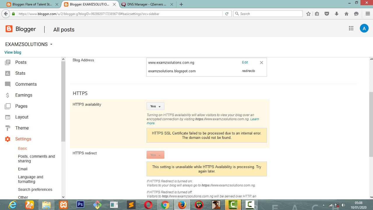 How to integrate a custom domain from qserver.net to blogger - YouTube