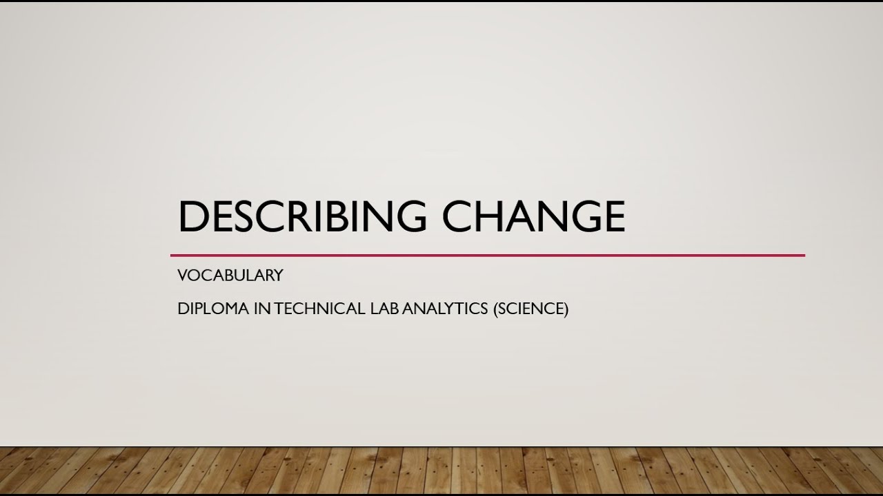 VOCABULARY - Describing Change - YouTube