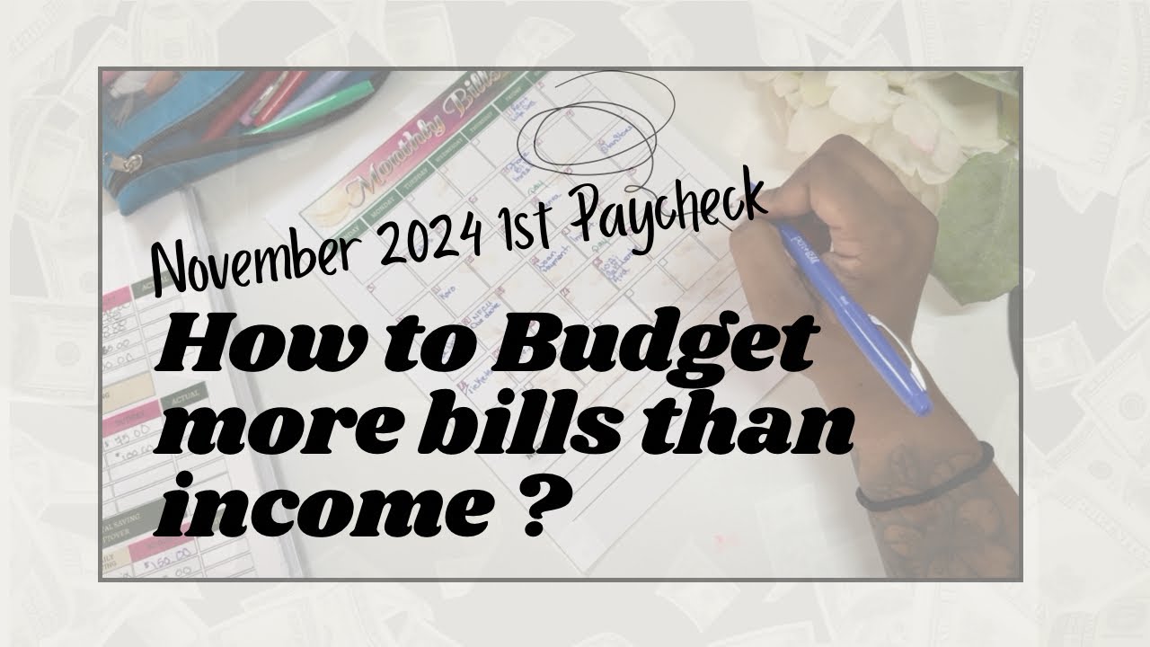 $110 Dollars Leftover | How to Budget the Bills & Expenses with - YouTube