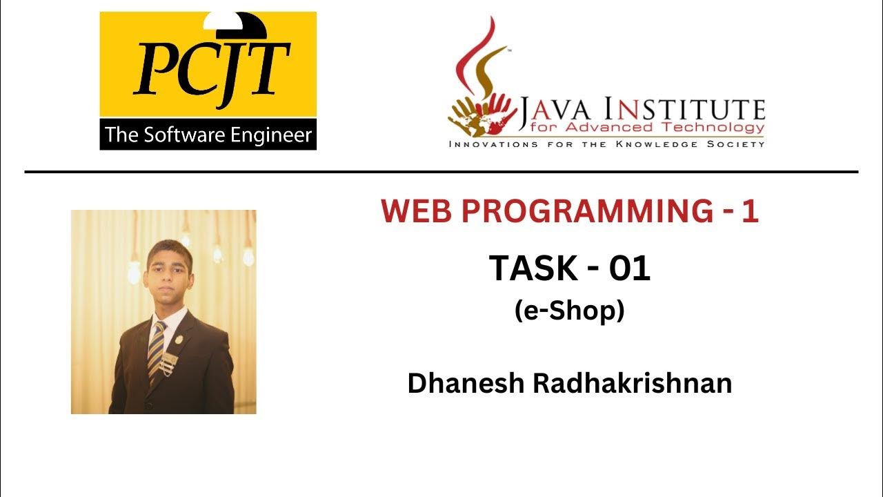 Web Project Task 01 | 1st Year | Semester 01 | Java Institute - YouTube