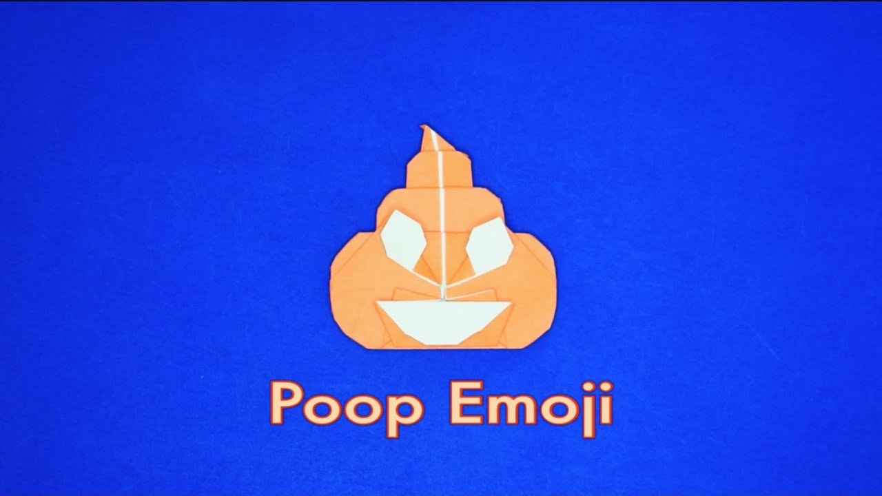 How to make origami poop emoji easy tutorial - YouTube