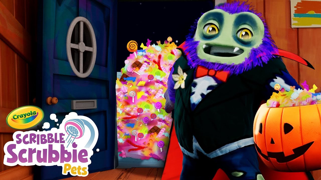 He Got All The Halloween Candy! 🎃🍬 Crayola Scribble Scrubbie | Funny ...