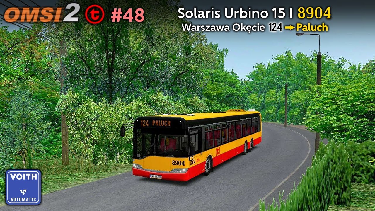 [OMSI 2 #48] Solaris Urbino 15 I #8904 - Warszawa Okęcie (linia 124 ...