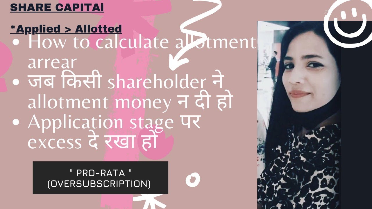 Allotment Money Arrear// Working Note/Calculation//Pro-rata ...