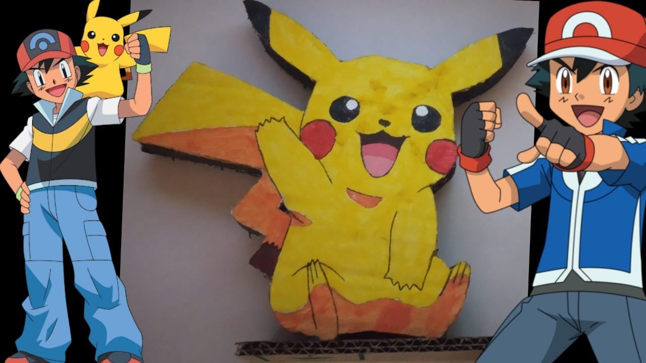 Como fazer o Pikachu de Papelão - YouTube
