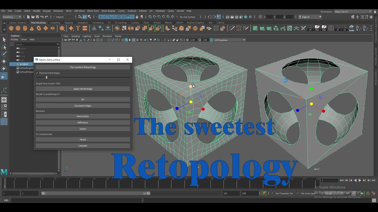 this tool to make it easier for artists Retopology _ hard surface #maya ...