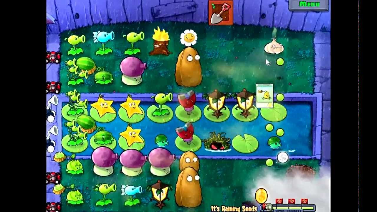 [Plants VS Zombies] Mini-Games - #4 It's Raining Seeds - YouTube