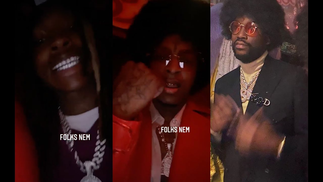 King Von & Meek Mill Pull Up To 21 Savage 70's Party - YouTube