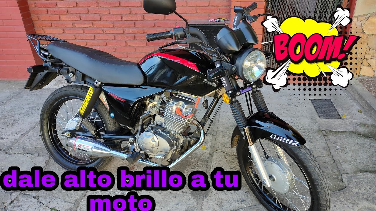zanella rx 150 "como darle brillo a la moto con auto polish" - YouTube