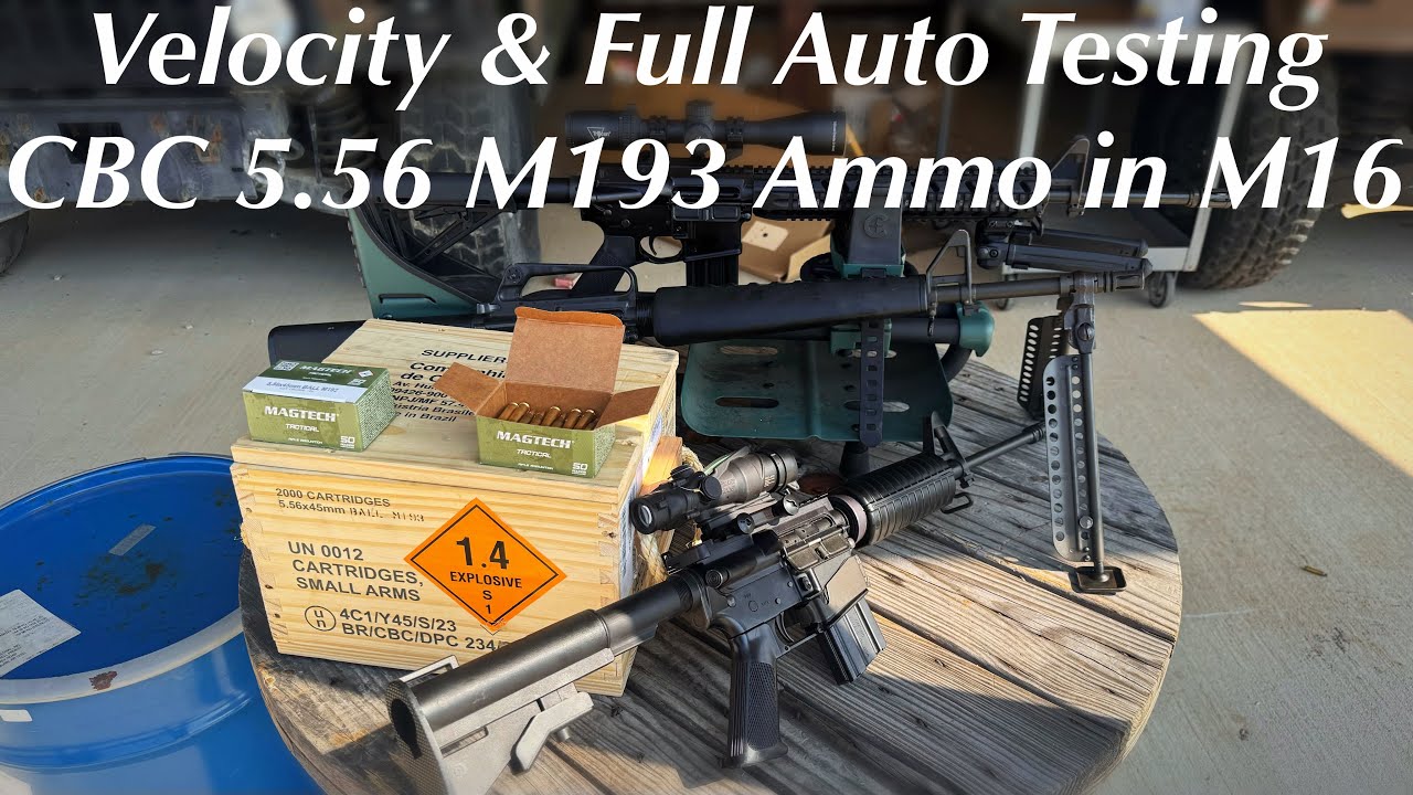 Velocity & Full Auto Function Testing CBC 5.56 M193 Ammo in M16 @SGAmmo ...