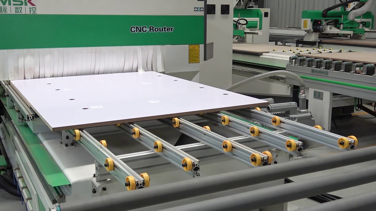 Cabinet door fully automatic production line - YouTube