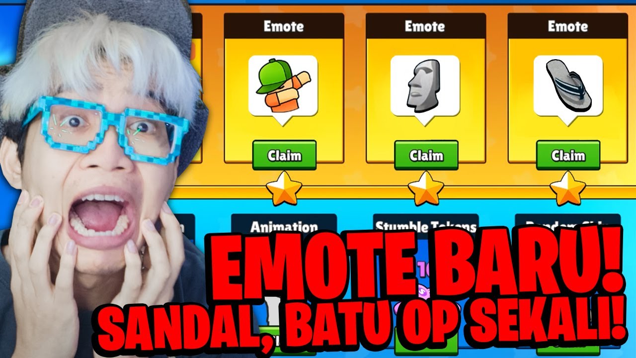 WOW!!! BELI STUMBLE PASS EMOTE BARU, ADA DUB, SANDAL, BATU!!! YANG ...