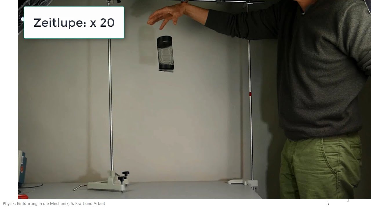 Physik Experiment: Freier Fall von Feder, innere Kräfte - YouTube