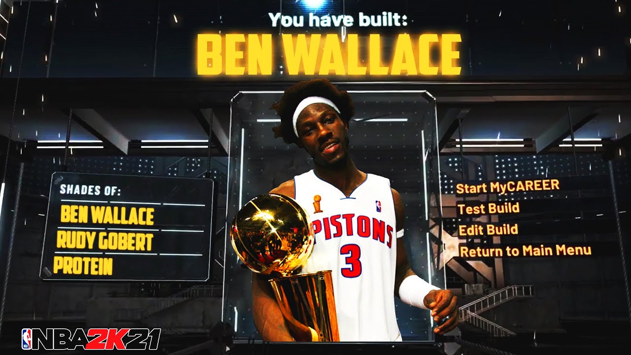 NBA 2K21 BEN WALLACE BUILD | SHORT PF/C BUILD THAT CAN CLAMP ALL ...