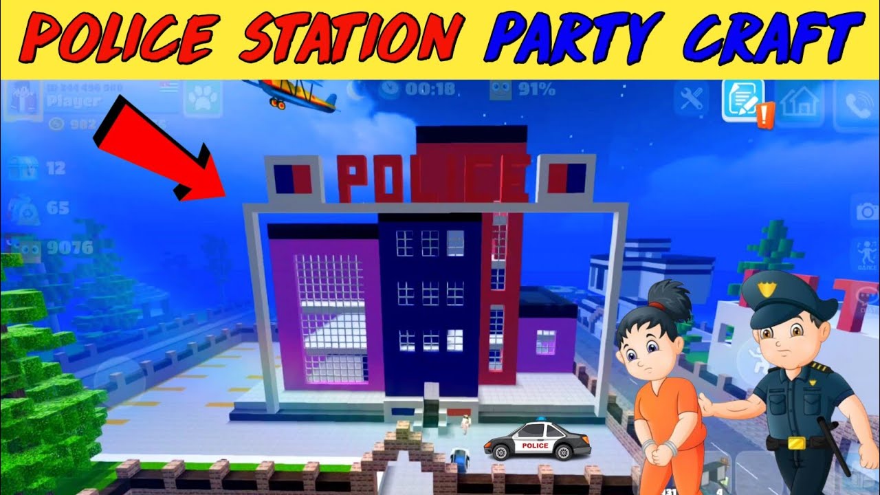 Made a new police station inside school party craft - YouTube