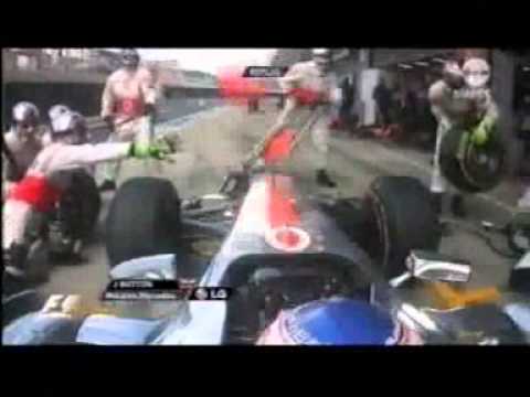 F1 2011 British Grand Prix - Jenson Button - Pit stop fail