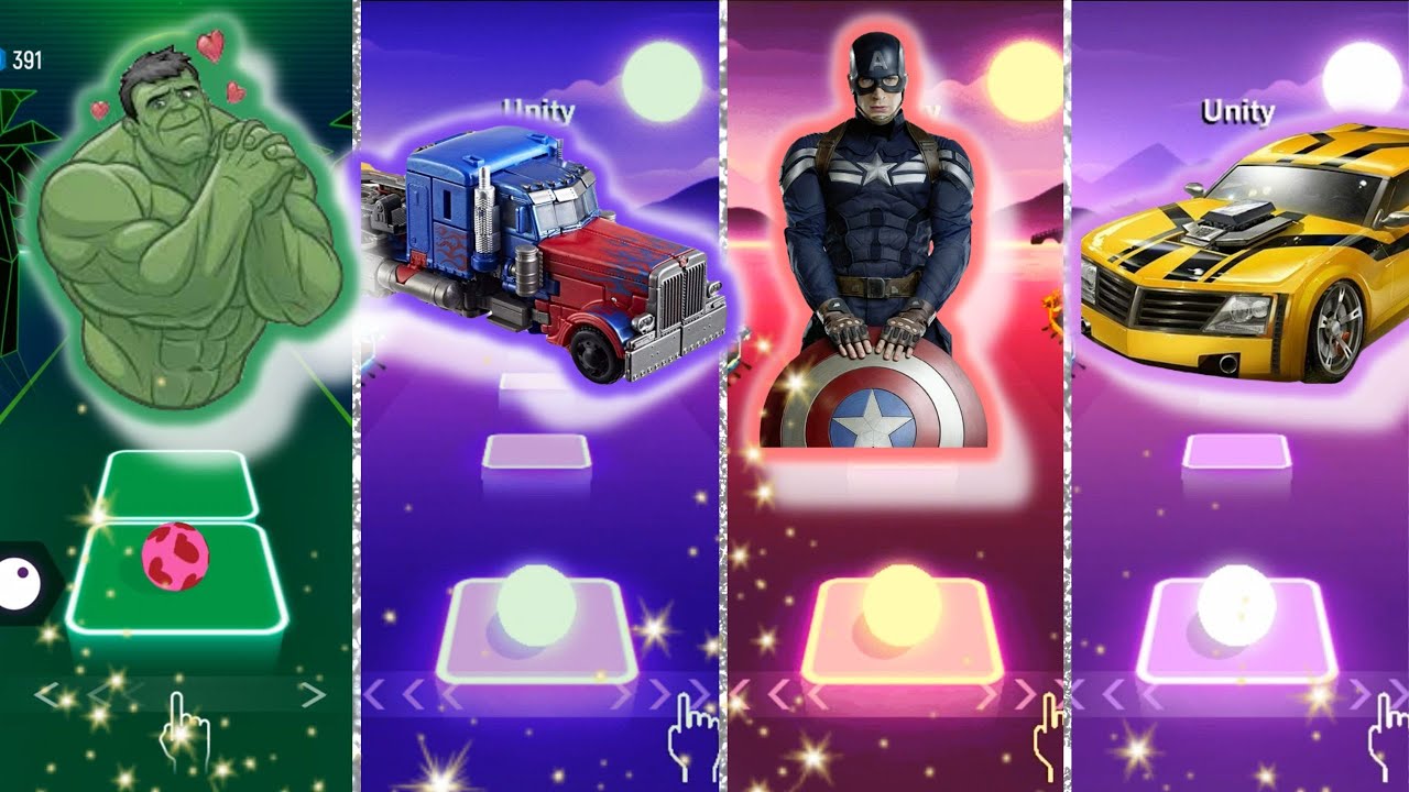 Transformers Bumblebee And Optimus Prime Vs Captain America and Hulk 🔝 ...
