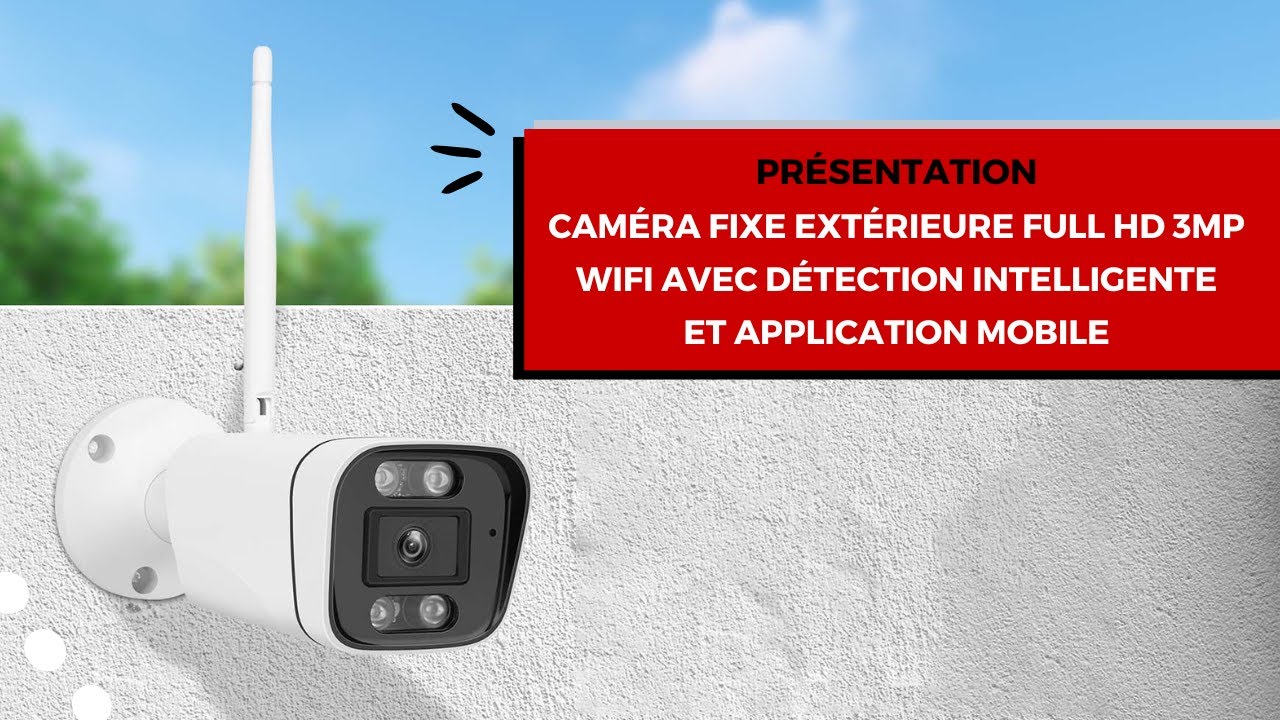 Caméra de surveillance discrète FULL HD 3MP connexion WiFi avec ...
