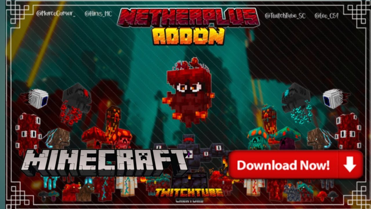 MINECRAFT PE || NETHER PLUS ADDON - YouTube
