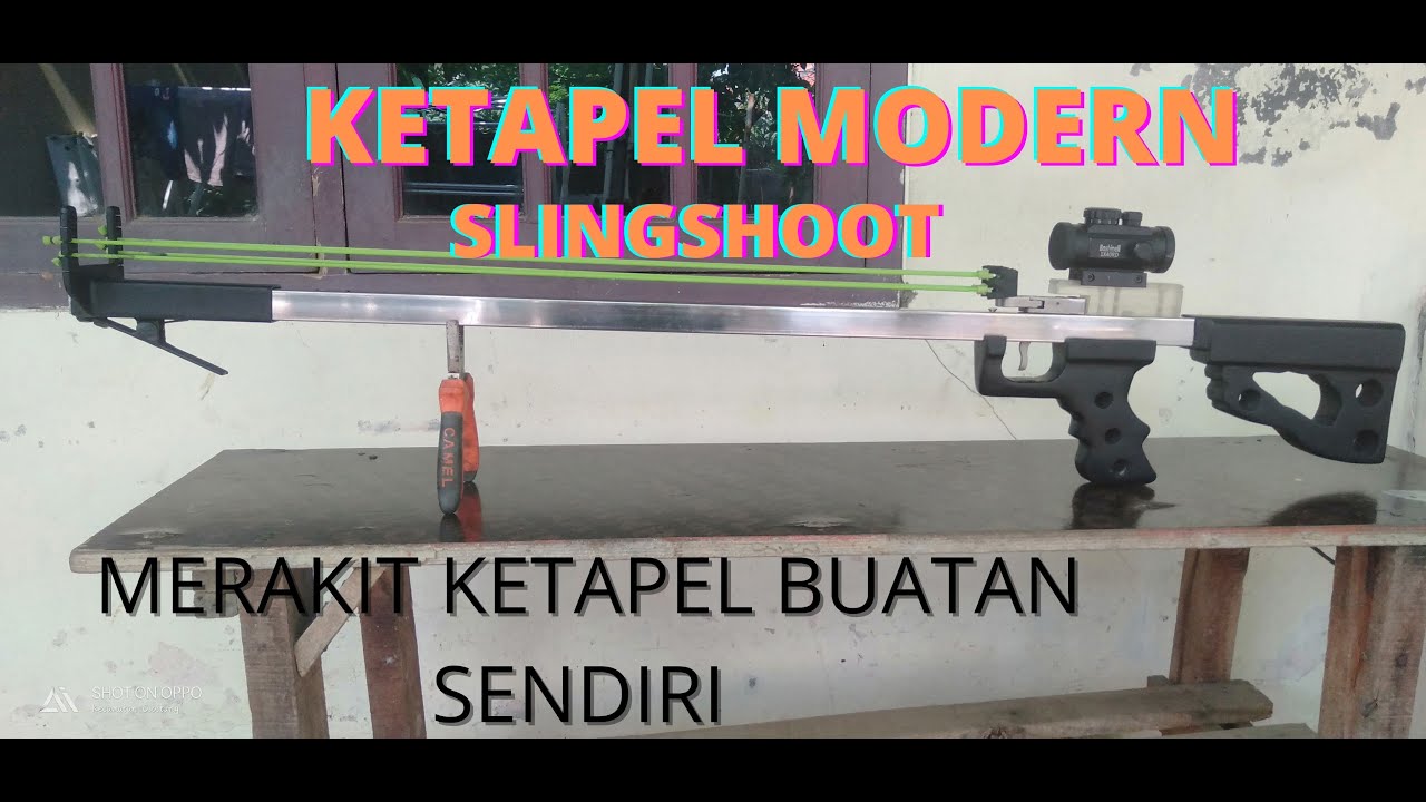 memasang SLINGSHOT "ketapel modern" senapan ketapel rakitan - YouTube