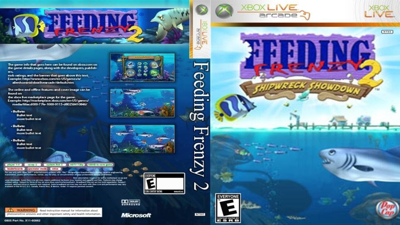 Feeding Frenzy 2 (2006) - Full Gameplay | XBOX 360 ARCADE | UHD | 4K ...