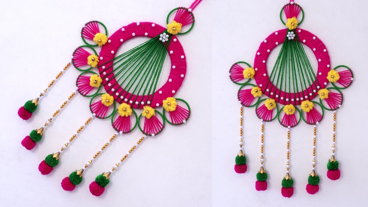 Beautiful Craft Idea Out of Waste Old Bangles & Wool | Old Bangles ...