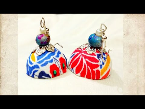 Fabric earrings/ diy fabric earrings tutorial/ - YouTube
