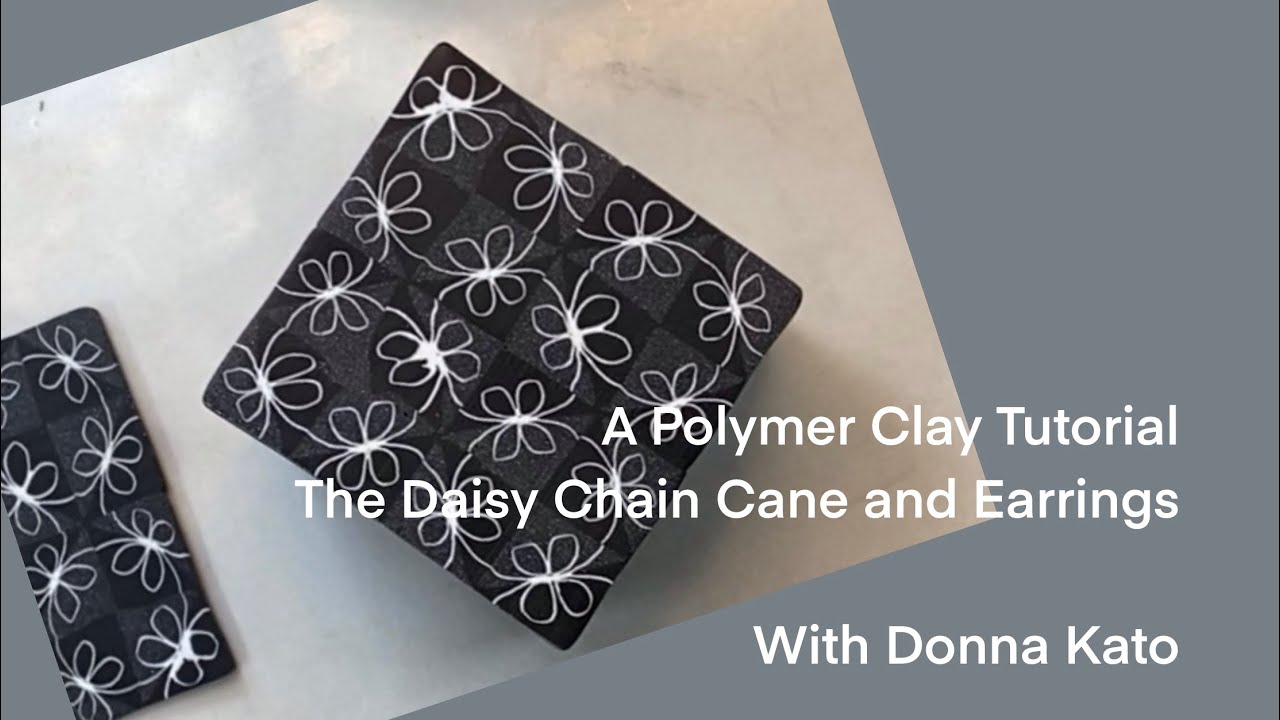 The Polymer Clay Daisy Chain Cane and Earrings - YouTube