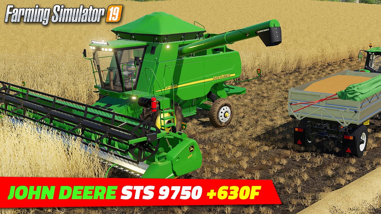 FS19 | JOHN DEERE STS 9750 +630F - review - YouTube