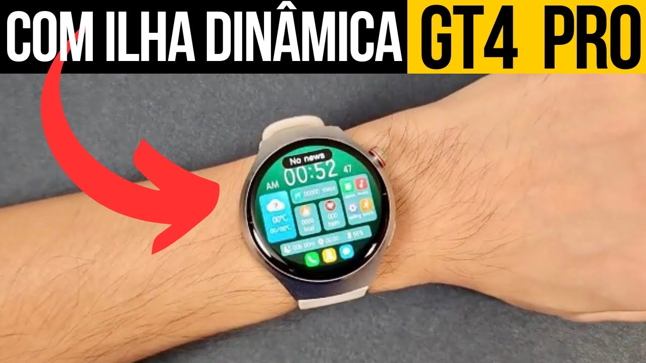 LANÇAMENTO GT4 PRO - ESTILO SAMSUNG WATCH - COM TODAS AS FUNÇÕES QUE ...