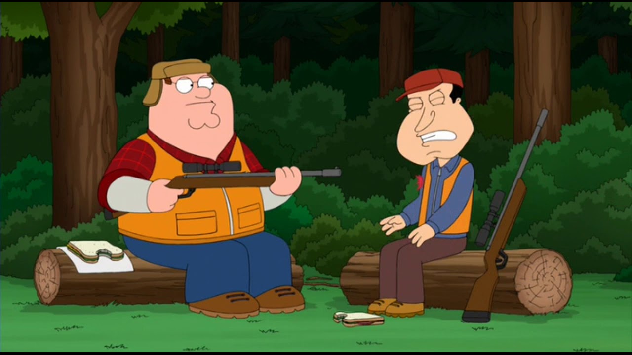FAMILY GUY - Peter on gun safety (Peter Shoots Quagmire) - YouTube