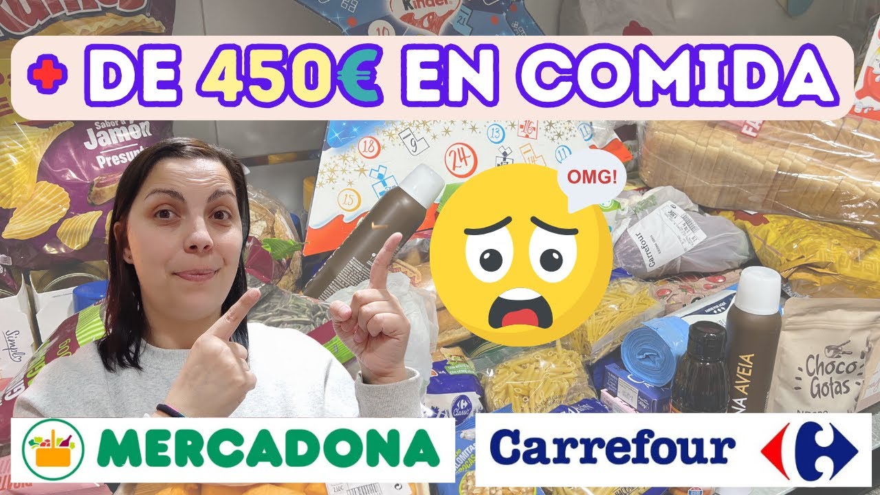 🛒SUPER COMPRA EN MERCADONA Y CARREFOUR + 450€🤑🤑 - YouTube