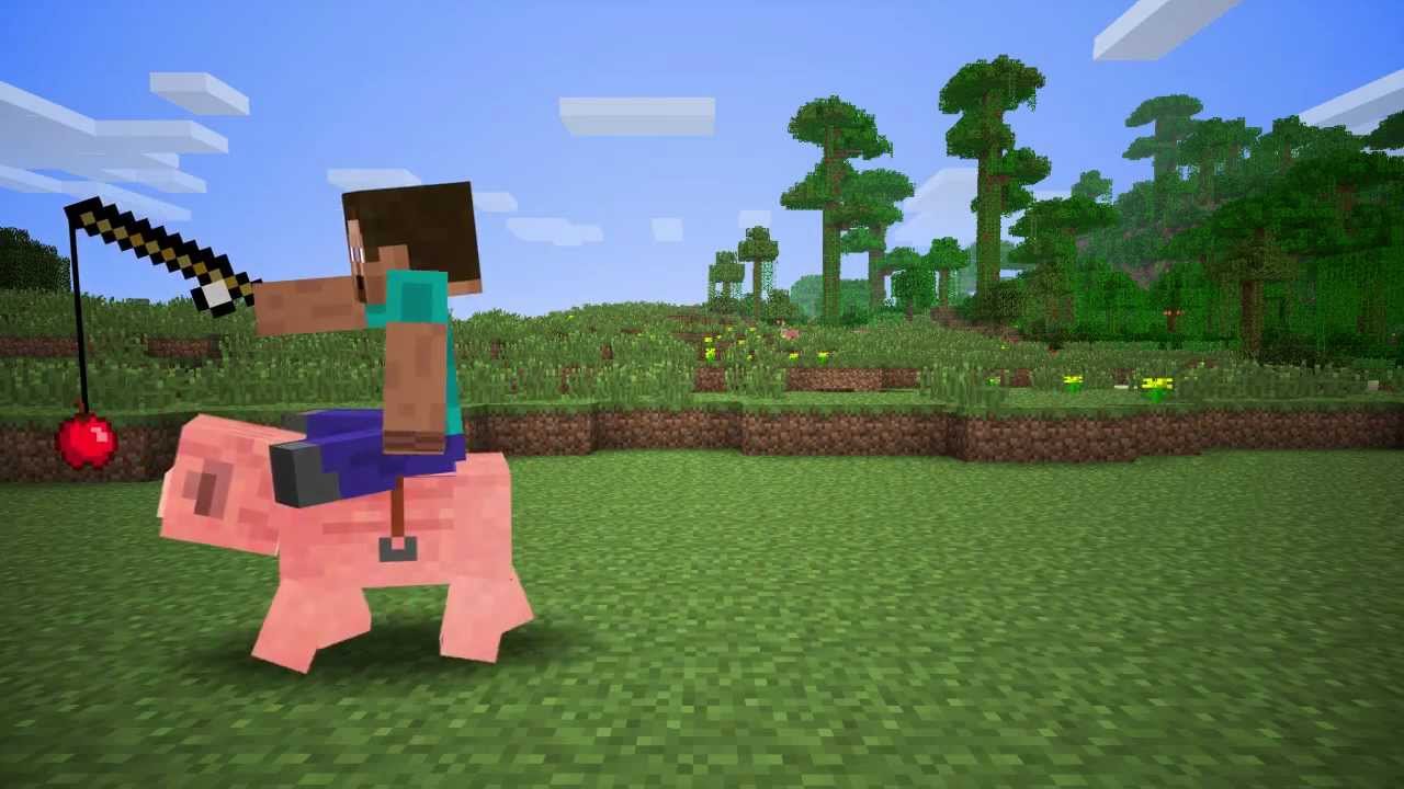 How To Control Pigs In Minecraft! - YouTube