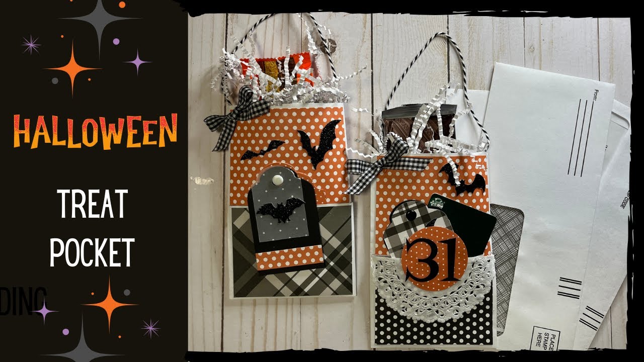 Make Halloween Treat Pockets From Envelopes (Giveaway Ended) - YouTube