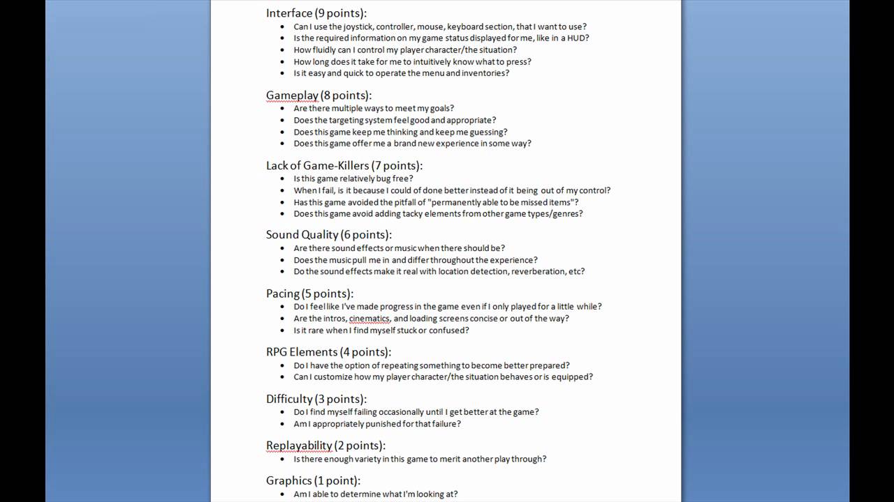 How To Rate A Game - YouTube