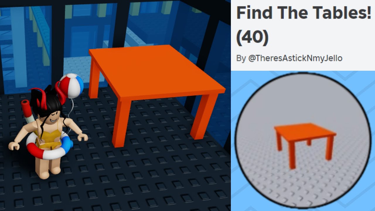Tutorial: How To Find The Orange Table In Find The Tables! by ...