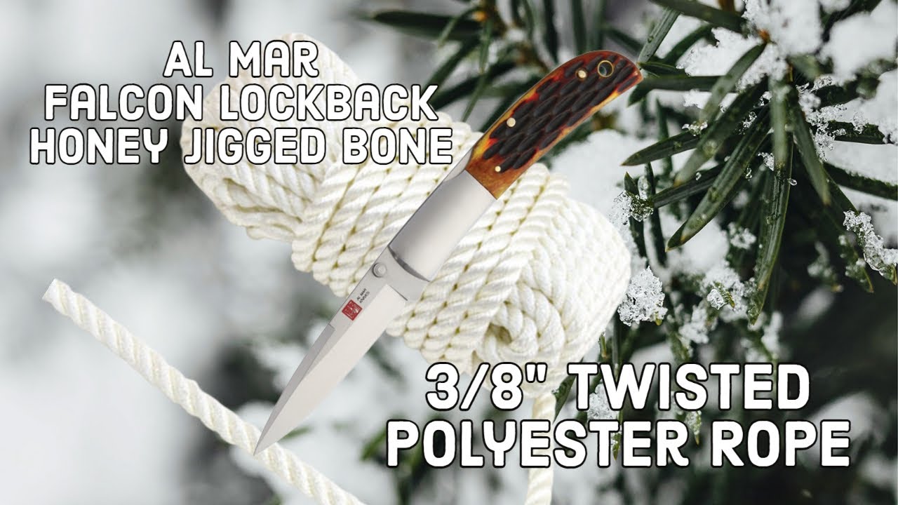 Cord Cut Test - Al Mar Falcon Lockback with Honey Jigged Bone on 3/8 ...