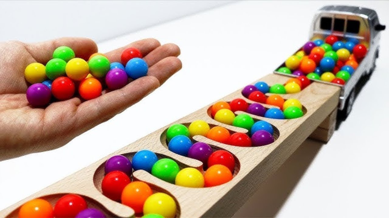 Marble Run ASMR Race ? HABA Slope & Dump Truck Excavator Ambulance Forklift Garbage Truck ...