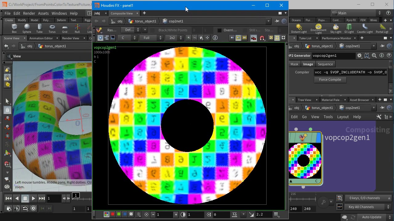 Point colors convert to texture Houdini - YouTube